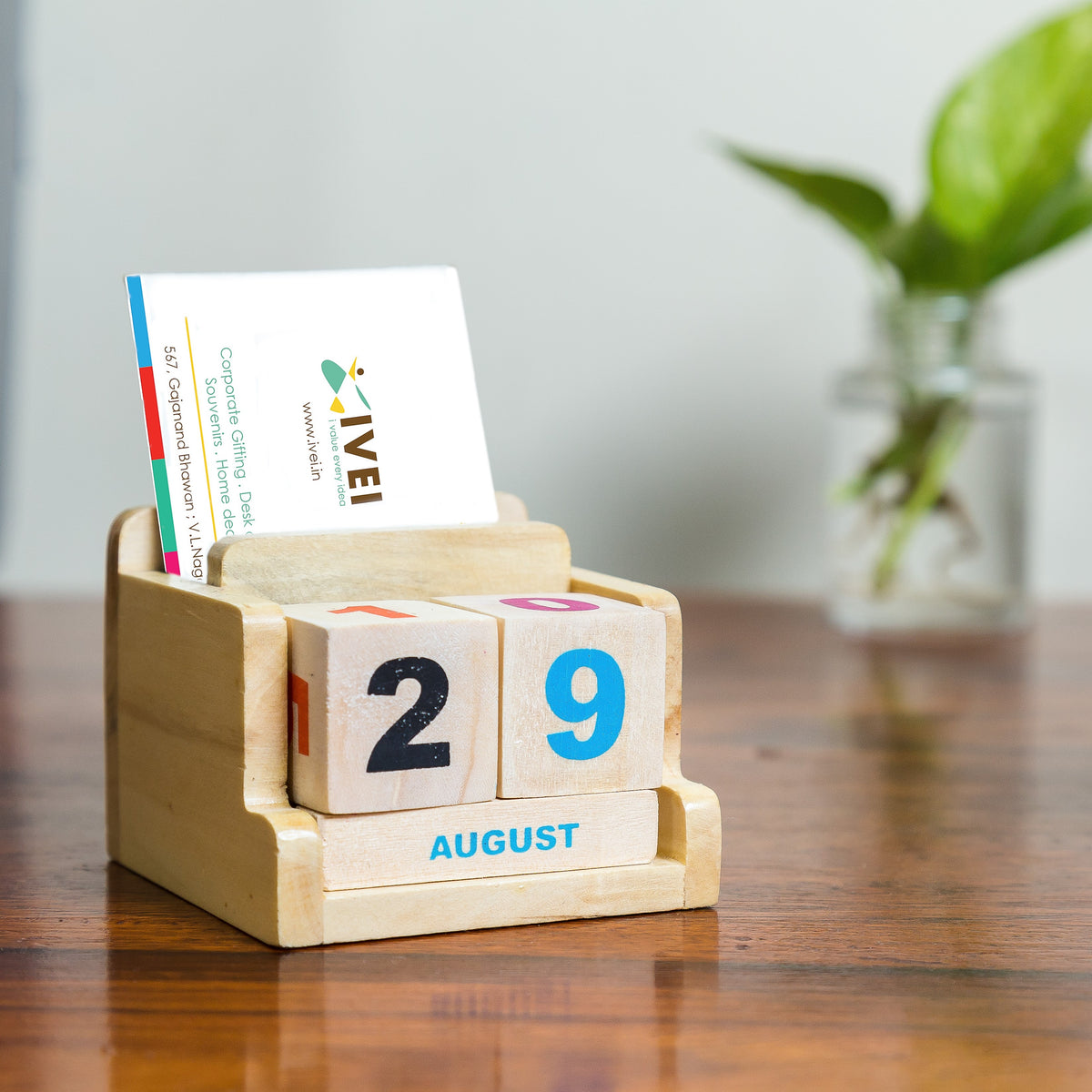 IVEI Small Minimalistic Perpetual Calendar with Wooden Blocks – I Value ...