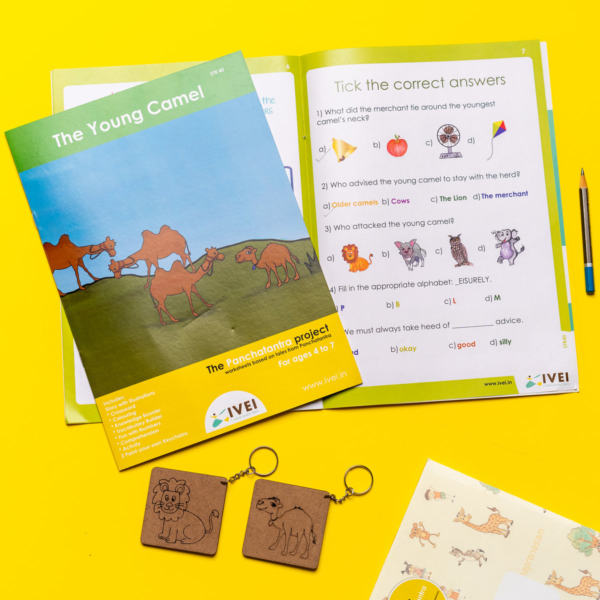 IVEI The Young Camel - Workbook and 2 DIY keychains - 4 to 7 yrs – I ...