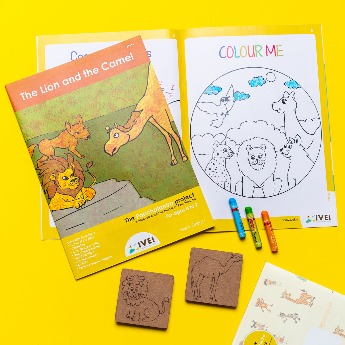 IVEI The Lion and the Camel - Workbook and 2 DIY Magnets - 4 to 7 yrs ...