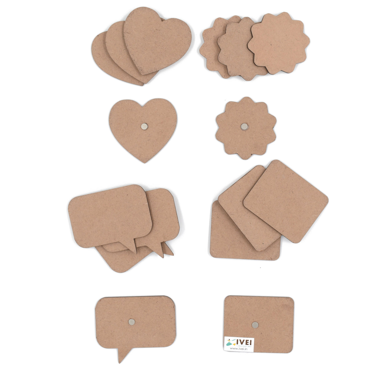 Creative IVEI DIY MDF Shaped Magnets - Set of 20 | Craft Your Way – I ...