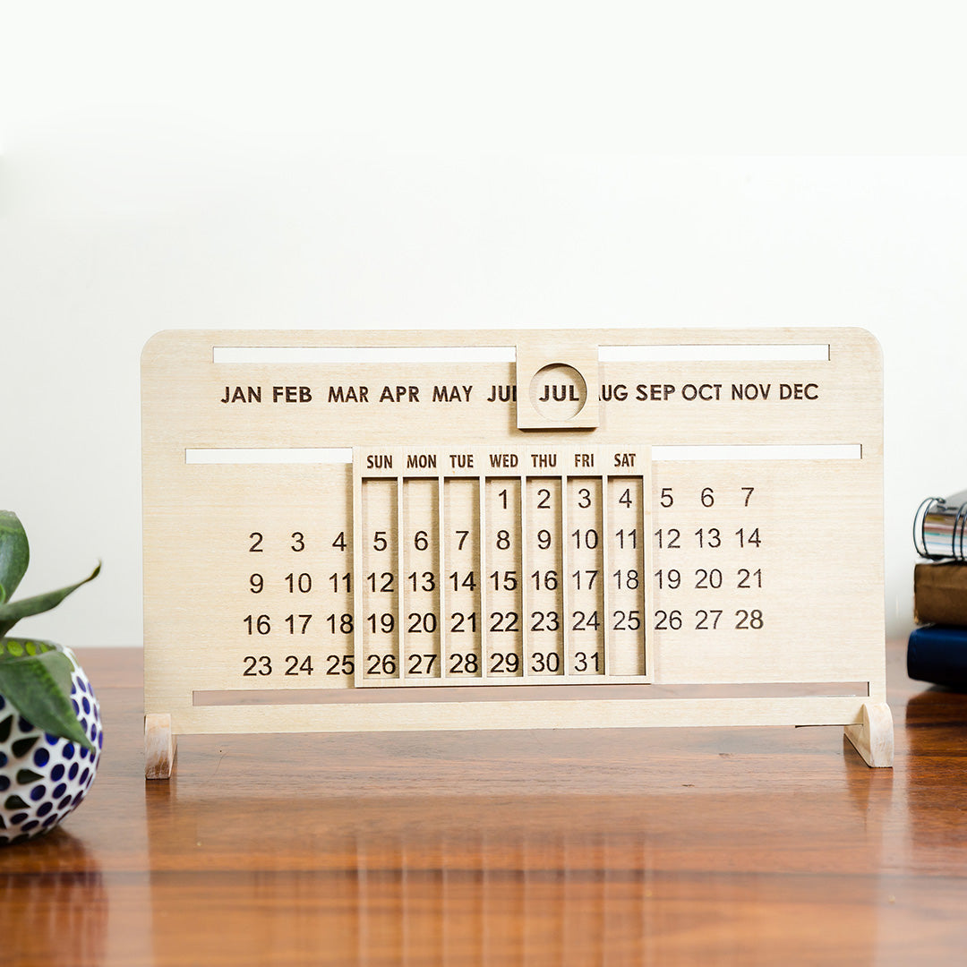IVEI Sliding Wooden Perpetual Calendar – I Value Every Idea